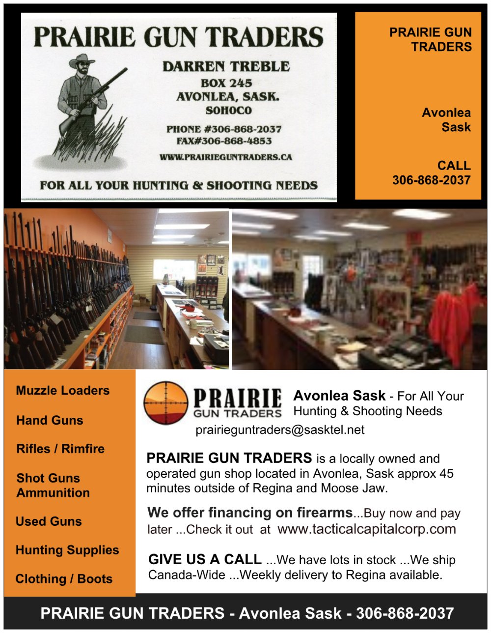 PRAIRIE GUN TRADERS 306-868-2037 Avonlea SK - A Business & Customer Connection - firearms ...