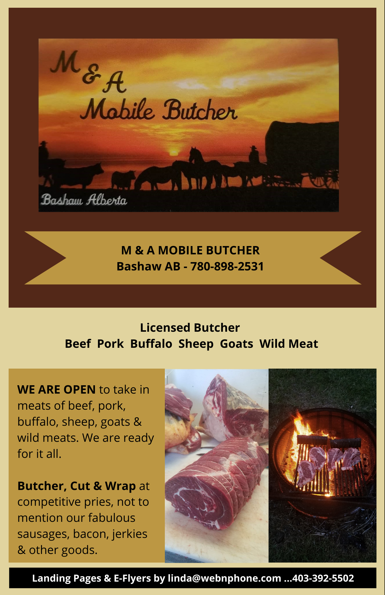M & A MOBILE BUTCHER 780-898-2531 or 780-898-5919 Bashaw AB - A ...